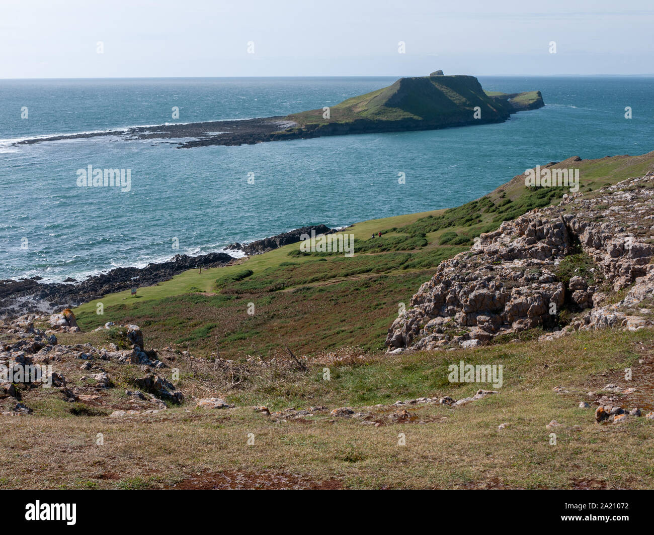 Worms Head South Wales Gower peninsula outside coastal scene - Wales ...
