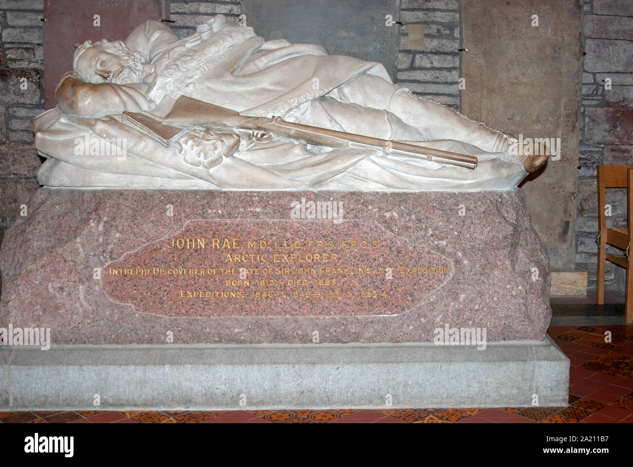 Memorial to Doctor John Rae Arctic Explorer St Magnus Cathedral ...