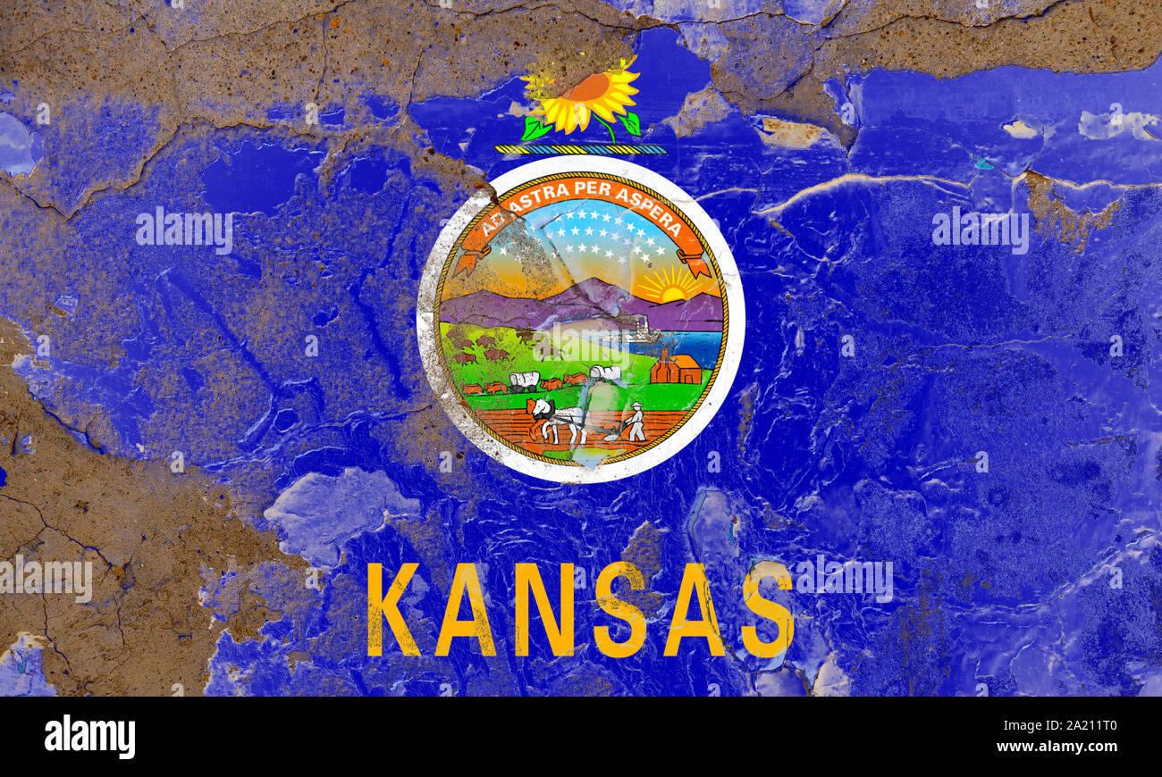 Kansas state usa grunge hi-res stock photography and images - Alamy
