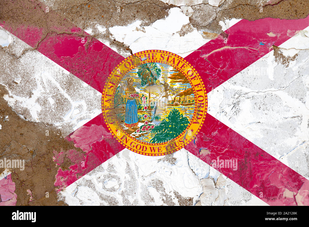Florida us state grunge flag hi-res stock photography and images - Alamy