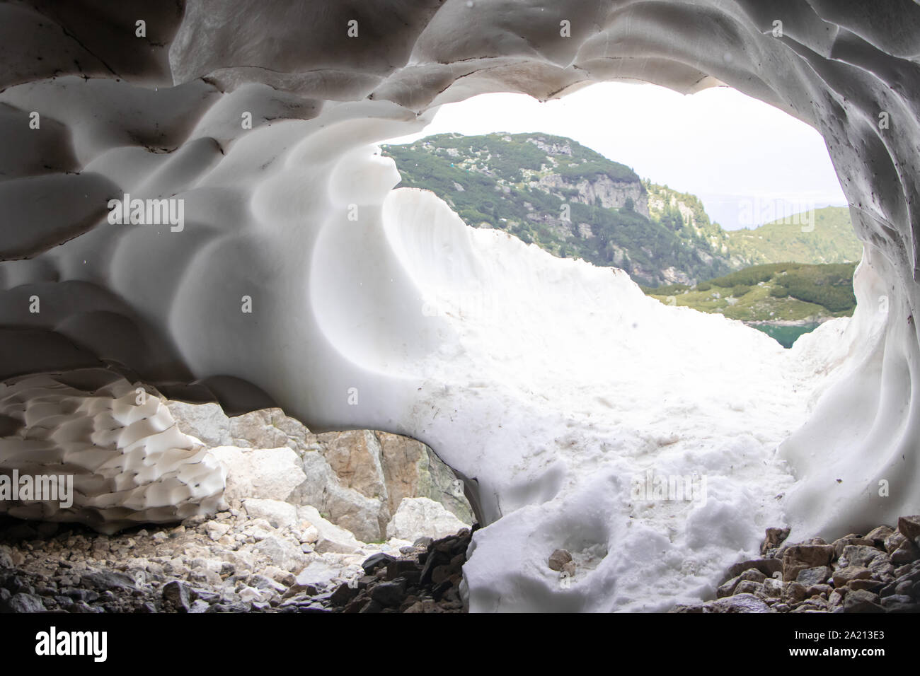 Ice cave in the mountain Stock Photo - Alamy