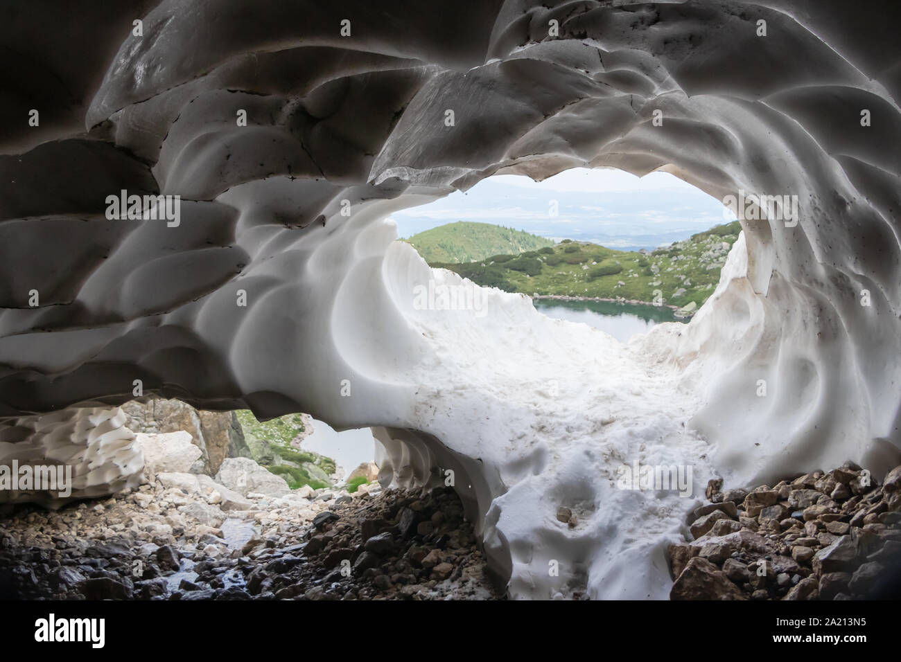 Ice cave in the mountain Stock Photo - Alamy