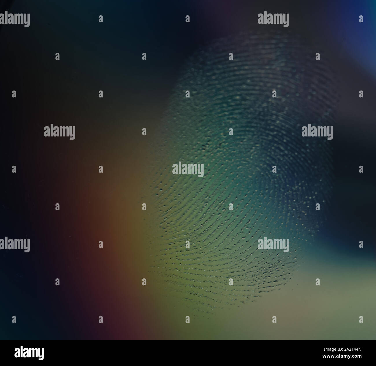 Beautiful abstract fingerprint on a multi colored background Stock ...