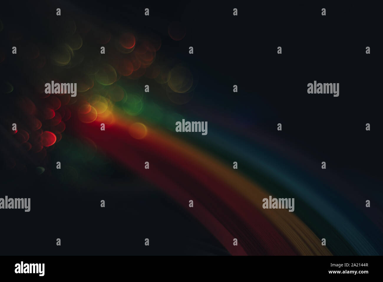 Beautiful abstract rainbow bridge and multi colored space background in ...