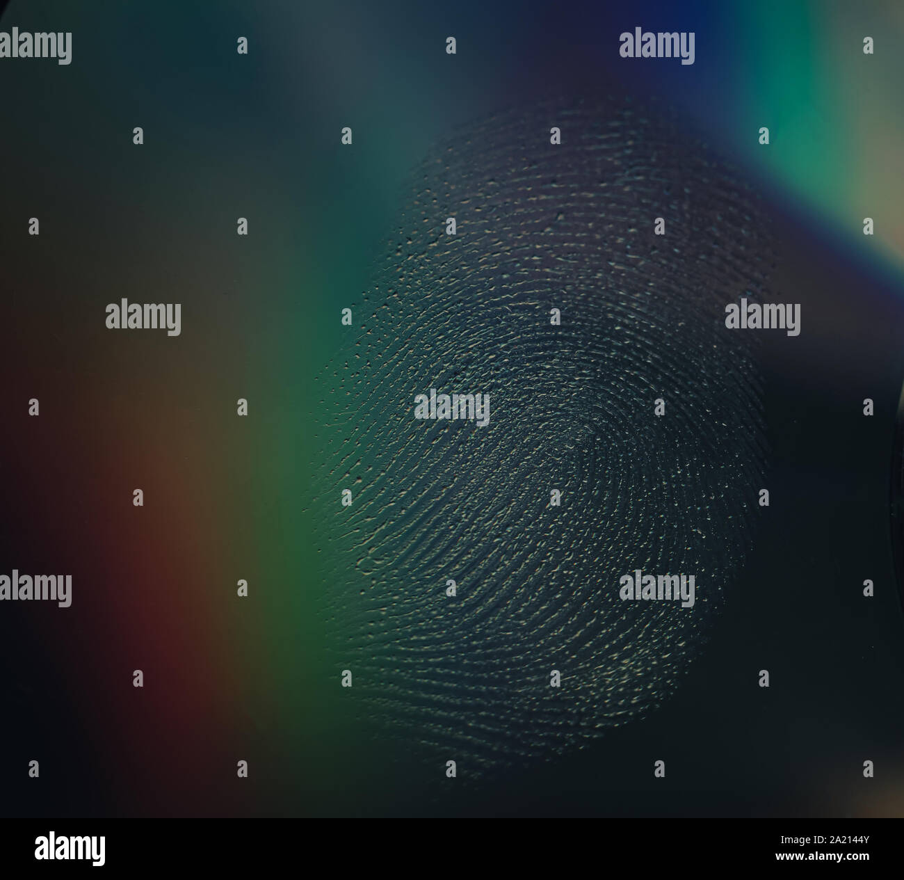 Beautiful abstract fingerprint on a multi colored background Stock ...