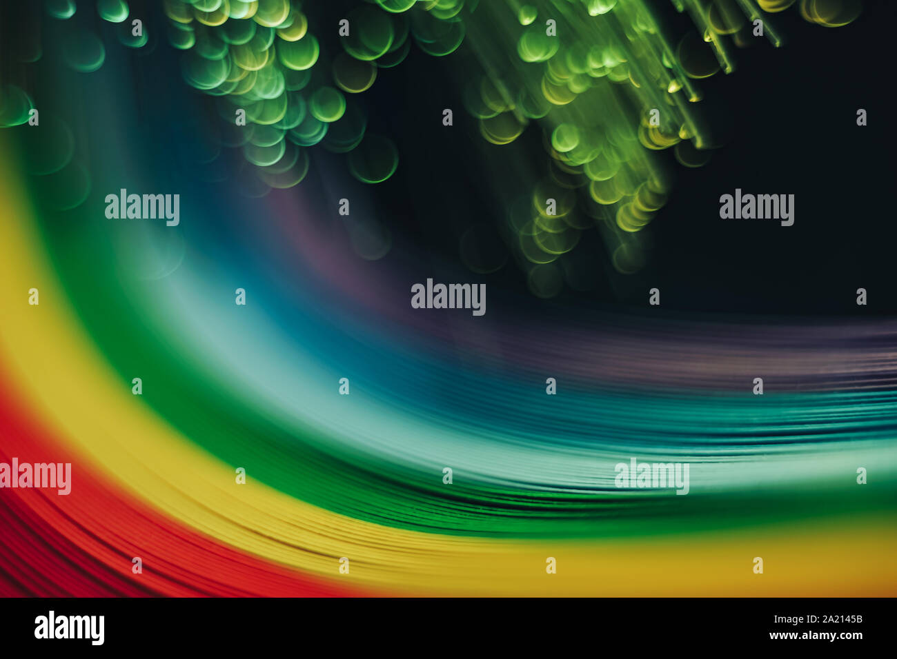 Beautiful abstract rainbow bridge and multi colored space background in ...