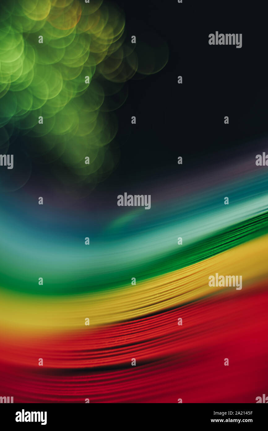 Beautiful abstract rainbow bridge and multi colored space background in ...