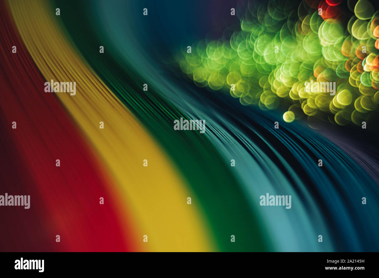 Beautiful abstract rainbow bridge and multi colored space background in ...