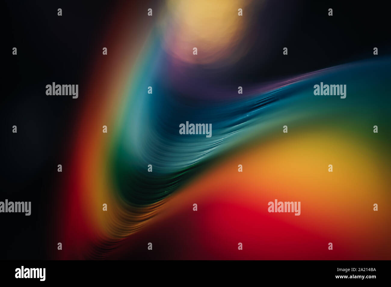 Beautiful abstract rainbow bridge and multi colored space background in ...