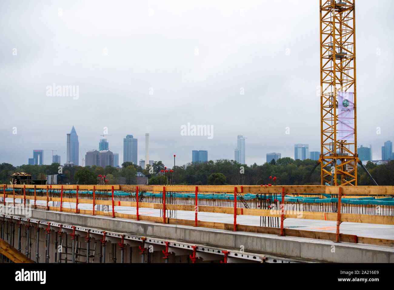 Frankfurt Am Main, Deutschland. 26th Sep, 2019. The construction site ...
