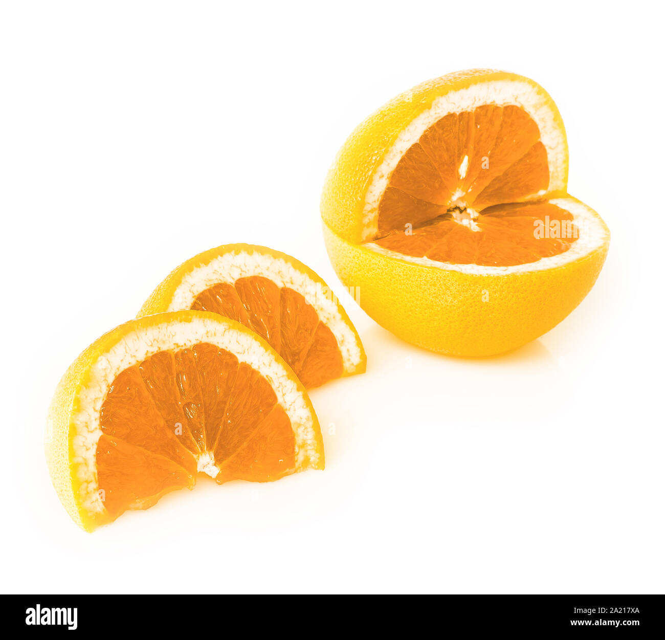 orange cut out on white Stock Photo - Alamy