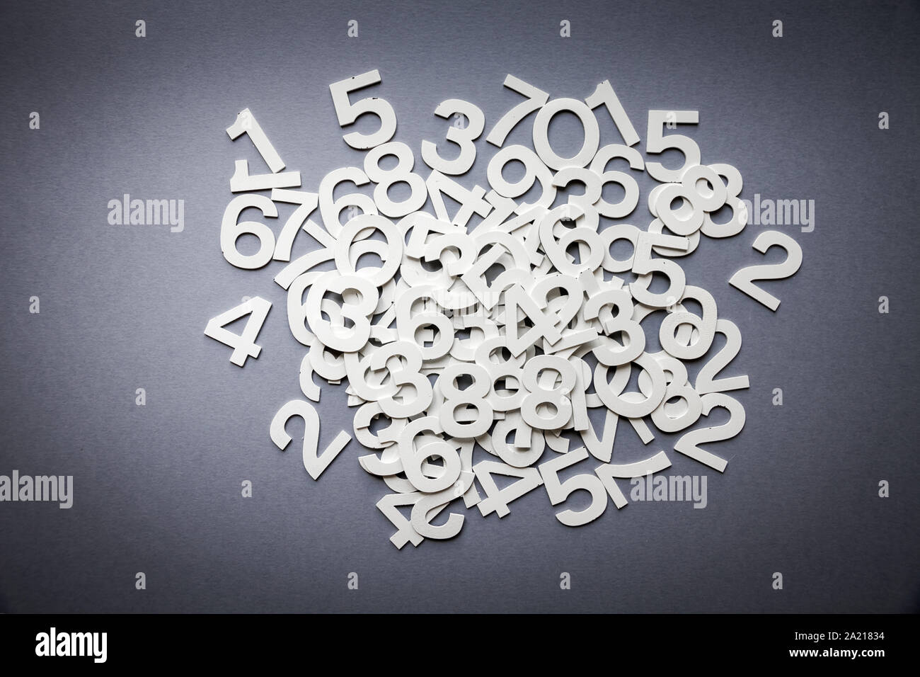 Mathematics background made with solid numbers on a blackboard Stock ...