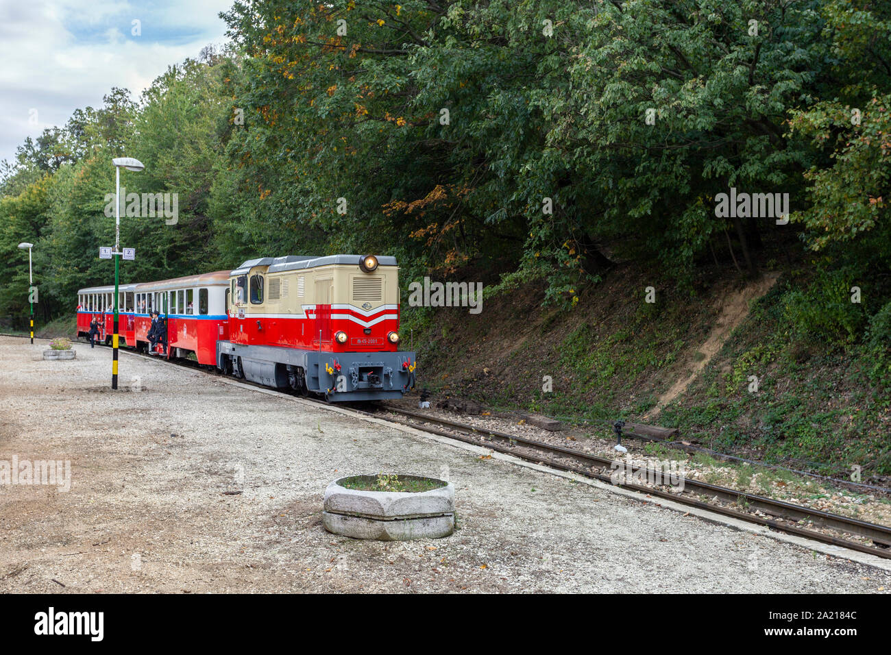 Budapest, Hungary - 09 29 2019: Children’s Railway in Budapest, Hungary ...