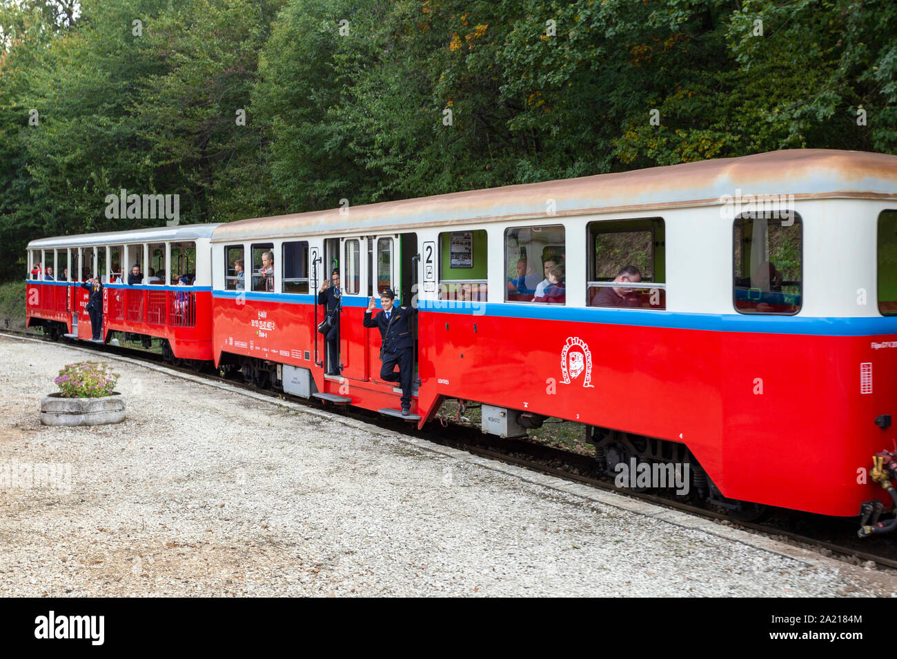 Budapest, Hungary - 09 29 2019: Children’s Railway in Budapest, Hungary ...