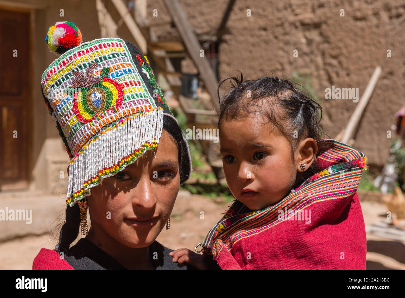 A touristic event in the indigenous village of Puka Puka near Tarabuco ...