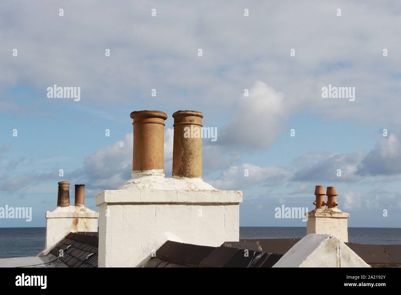 Rooftops and chimneys Stock Photo - Alamy