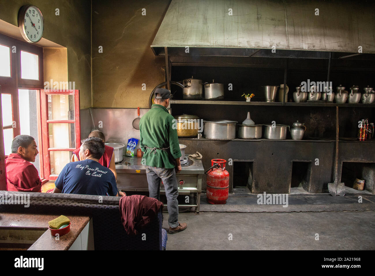 kitchen in Thiksey monastery in Ladakh, India Stock Photo - Alamy