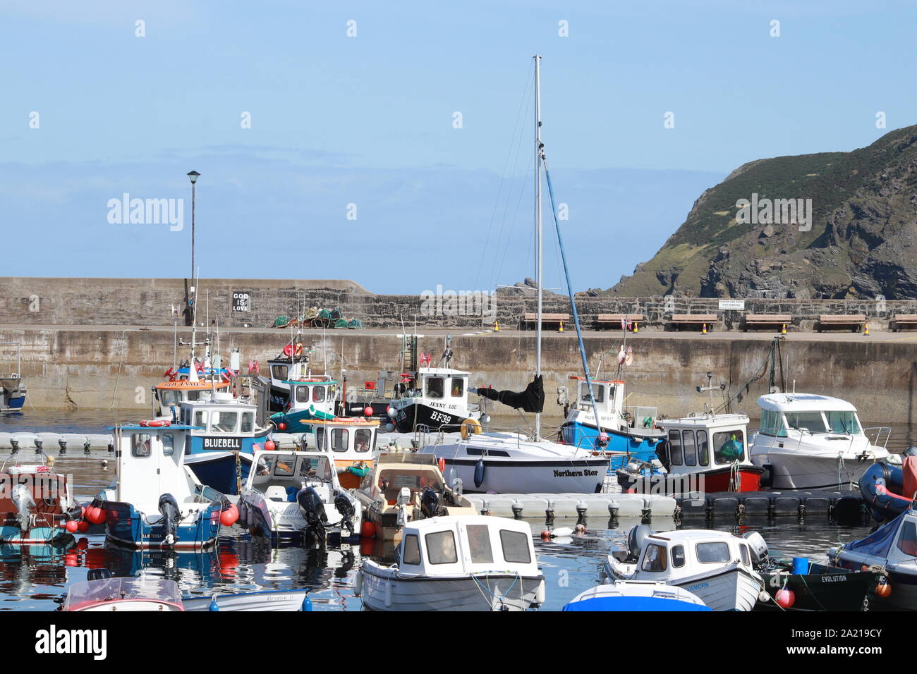 Gardenstown (Gamrie) harbour, Aberdeenshire Stock Photo - Alamy