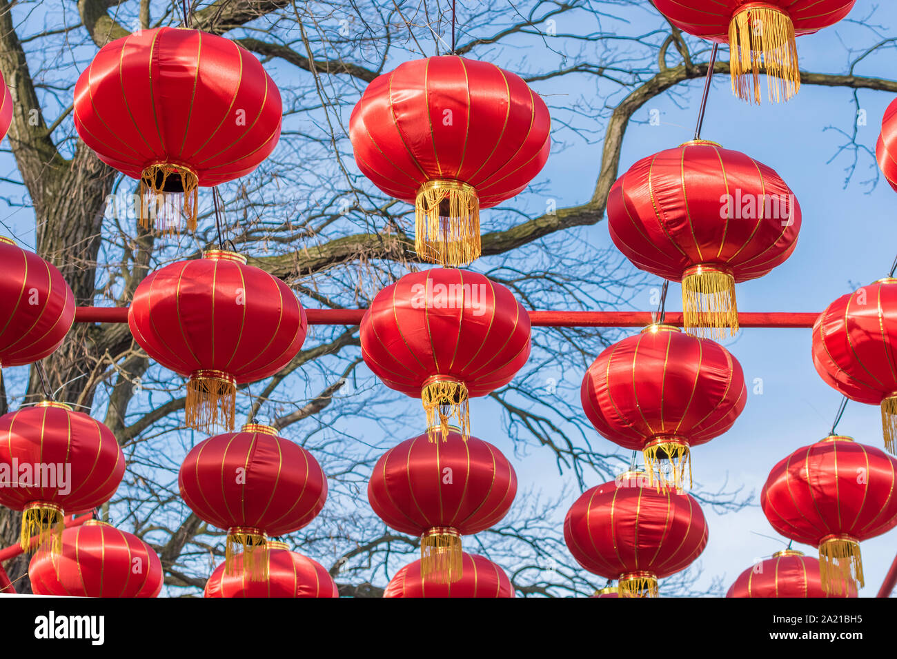 Chinese lanterns as a festive decoration Stock Photo - Alamy