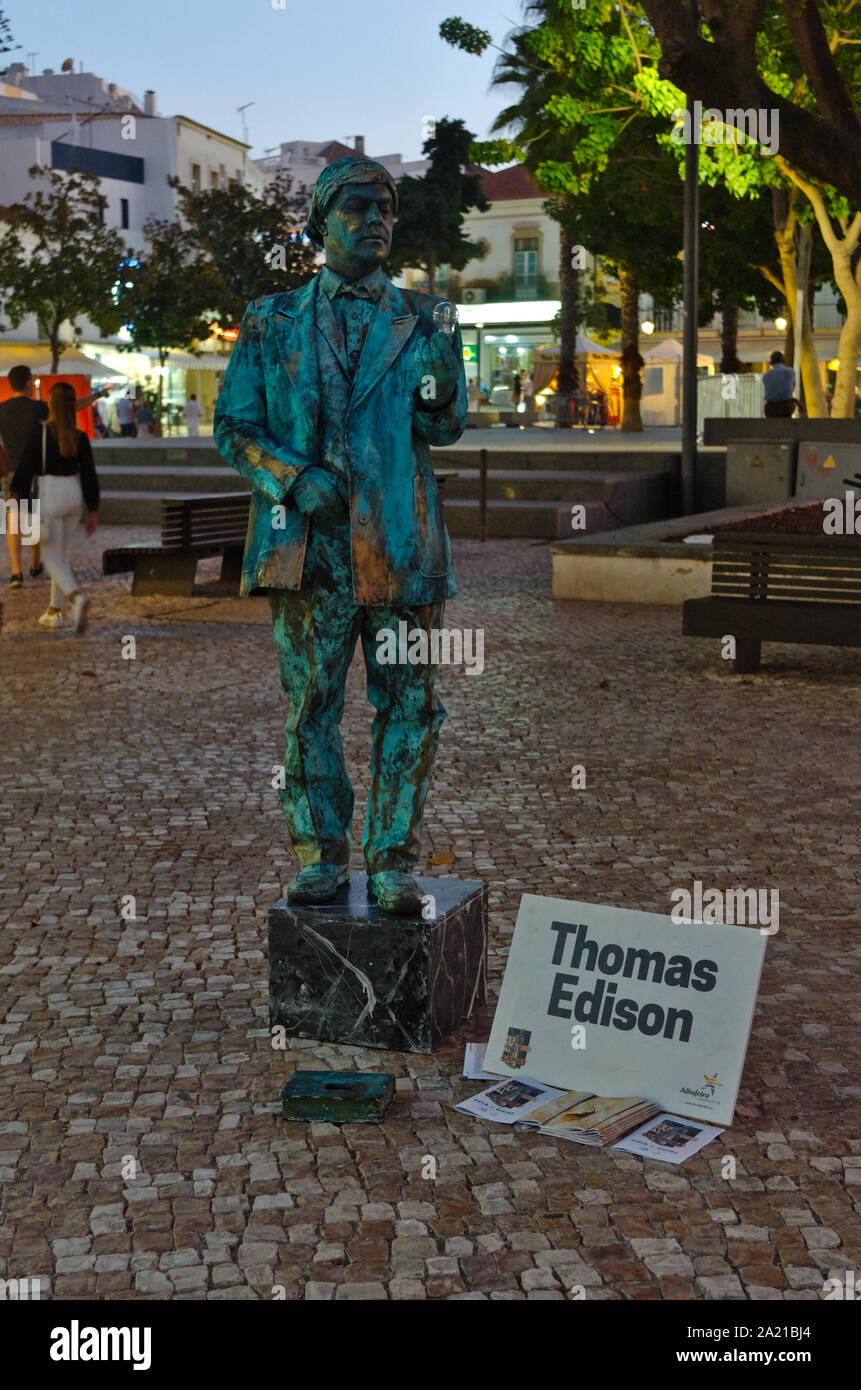Festival of Living Statues in Albufeira, Portugal Stock Photo - Alamy