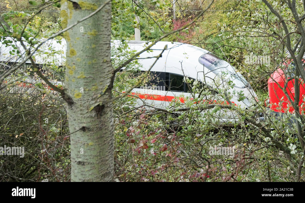 Wolfsburg, Germany. 30th Sep, 2019. A Deutsche Bahn diesel locomotive ...