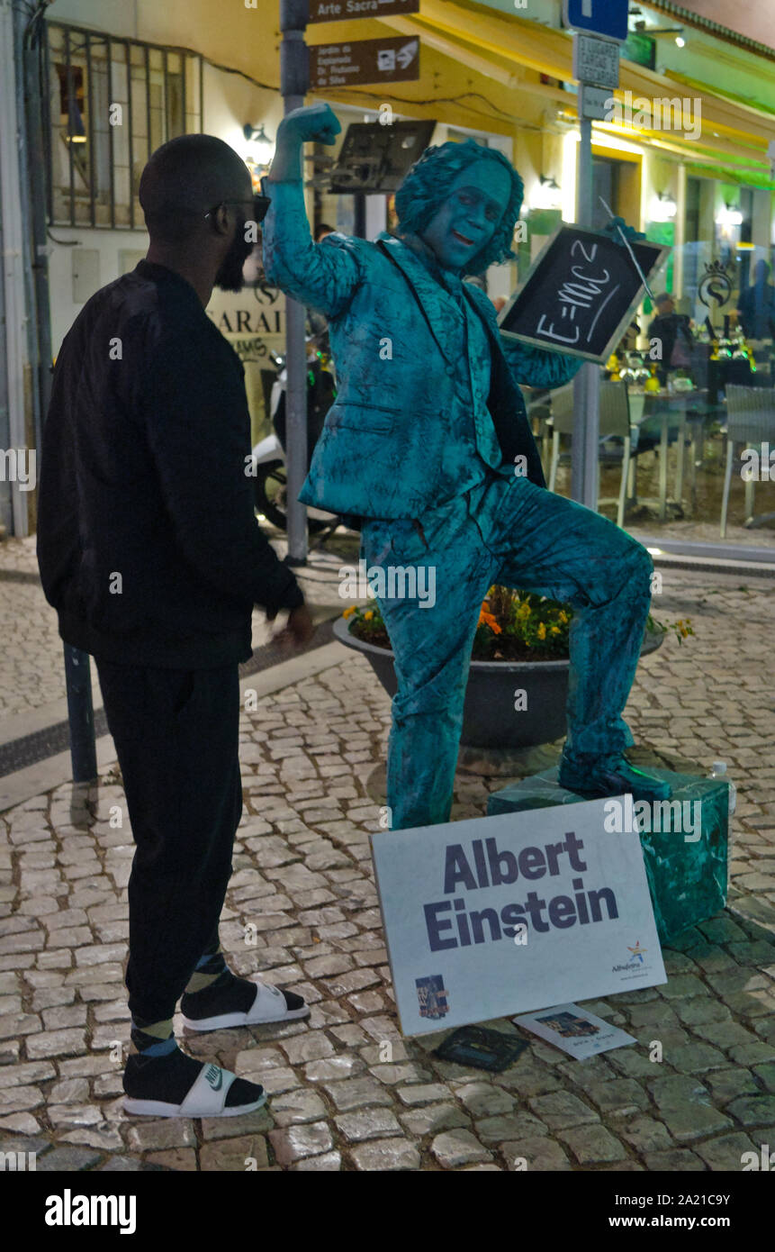 Festival of Living Statues in Albufeira, Portugal Stock Photo - Alamy