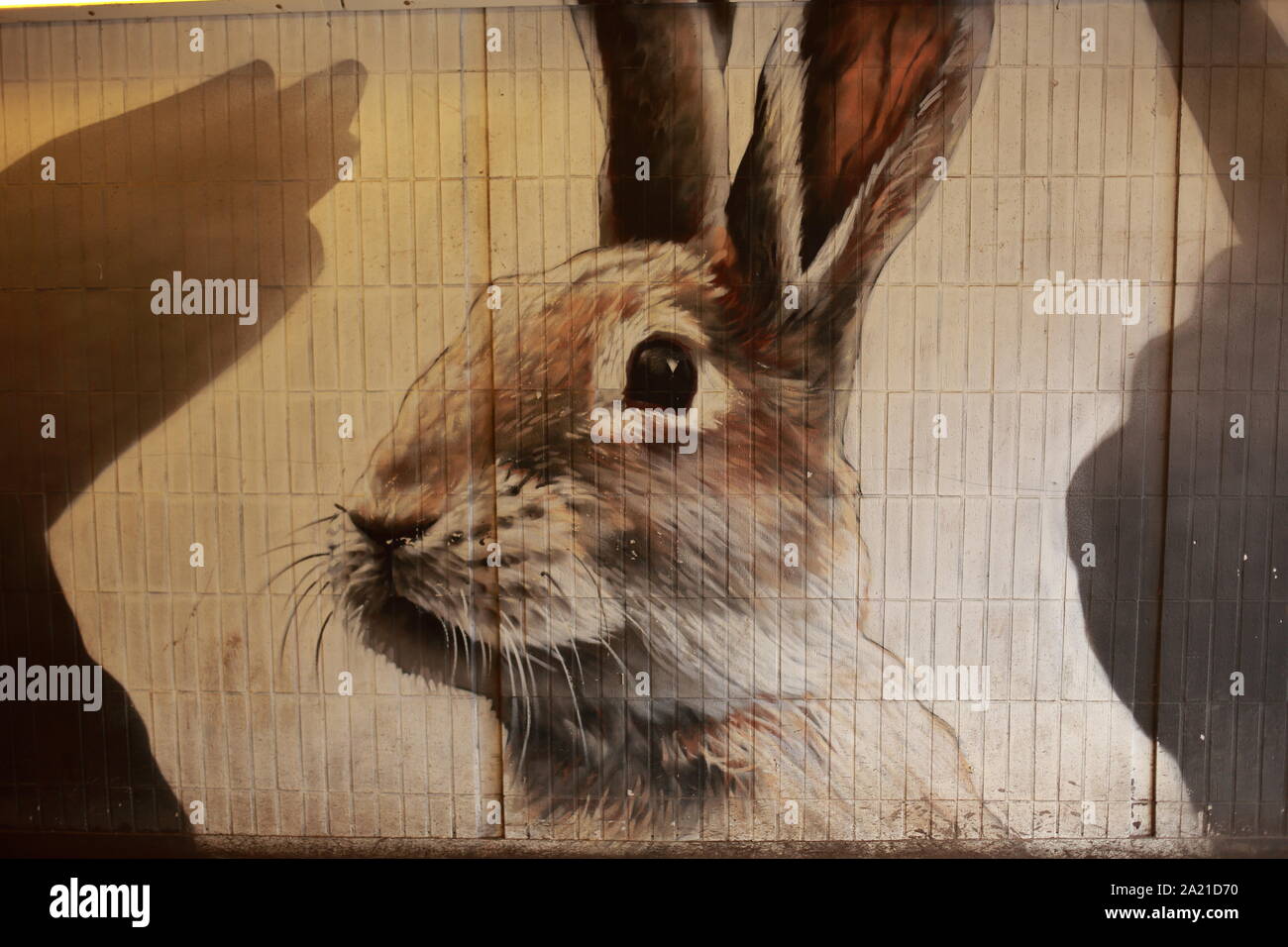 Glasgow Mural Trail - Shadowhand Puppets Stock Photo - Alamy