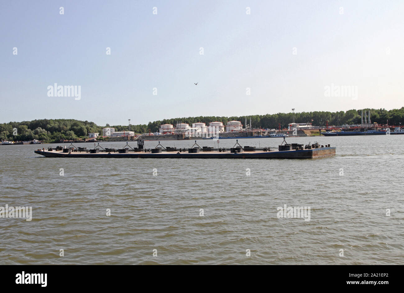 Danube with cargo ships hi-res stock photography and images - Alamy