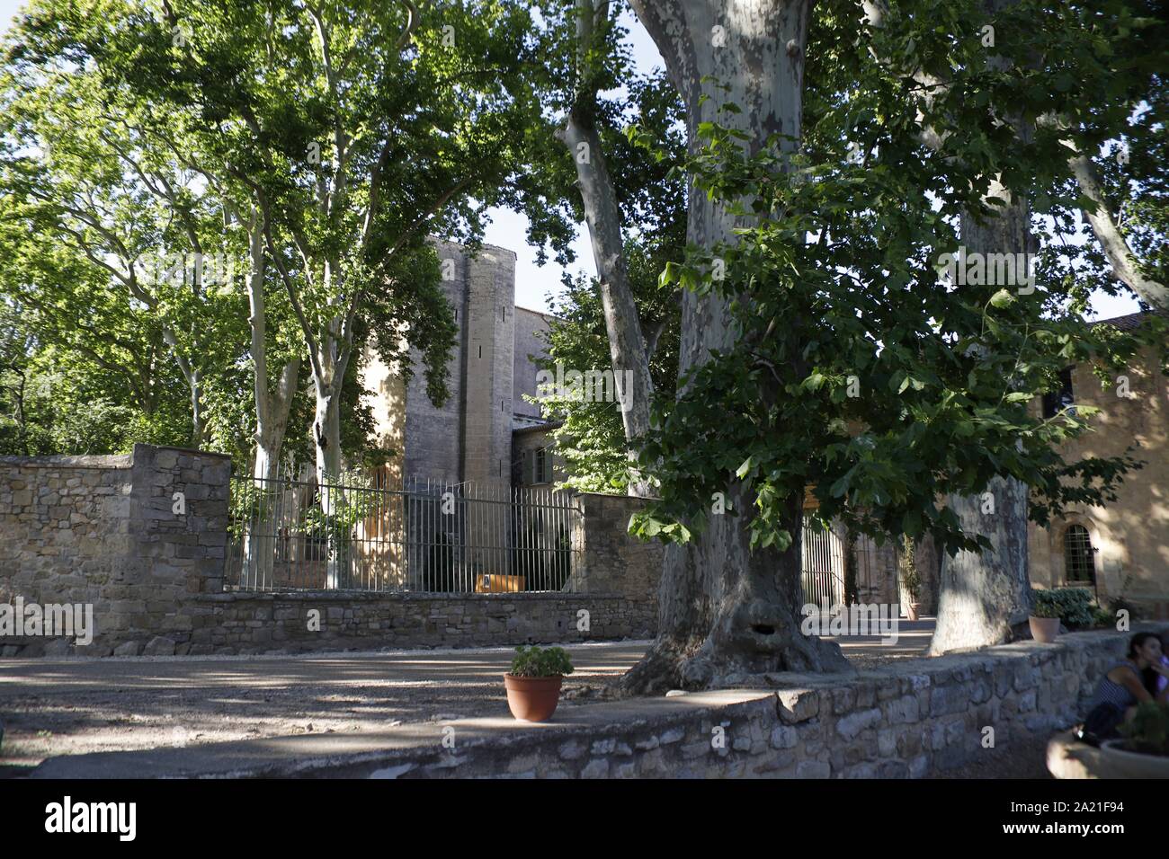 Villeveyrac, France. 2th August, 2019. The Abbey of Valmagne in ...