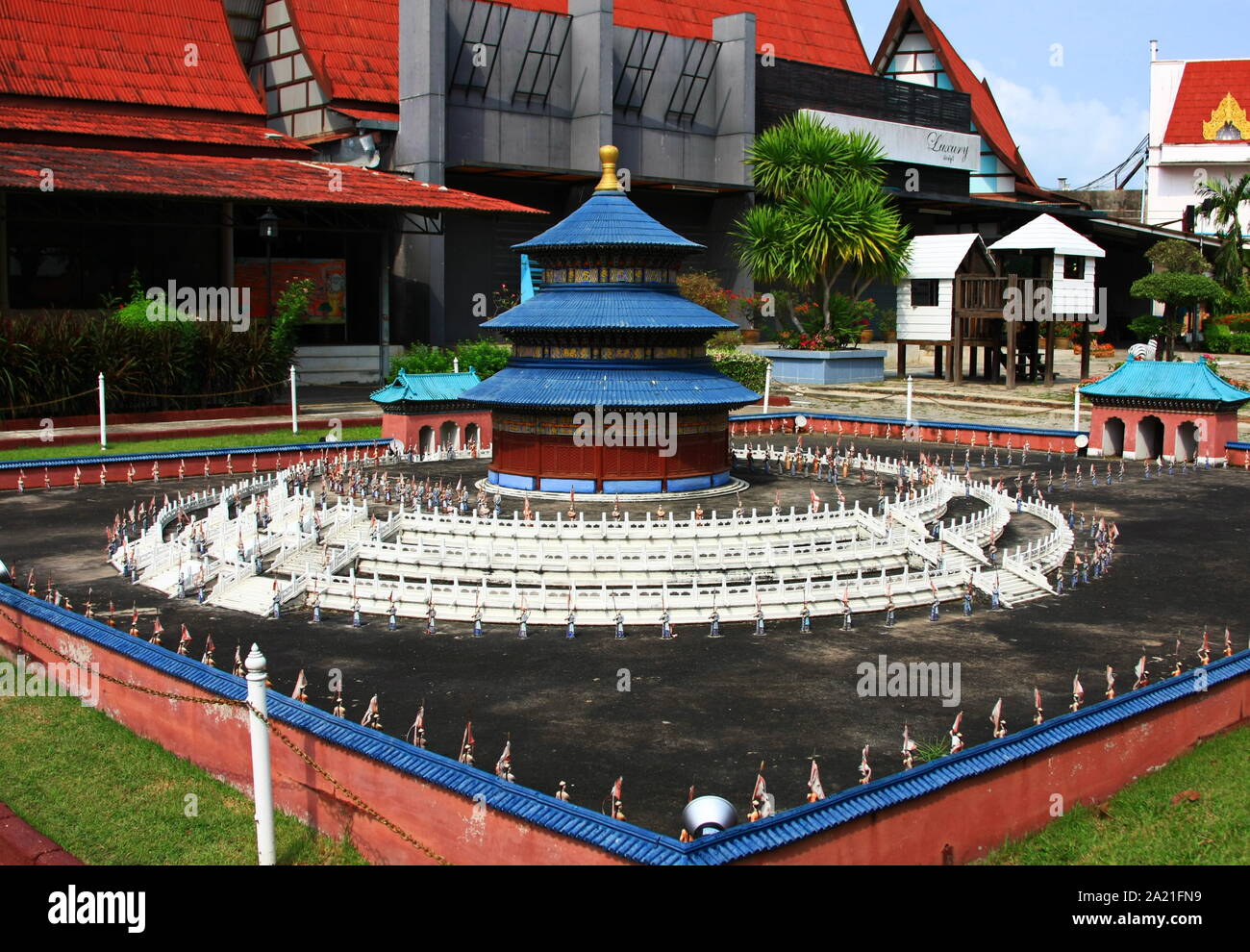 The Model of Mini Tien Tan Temple. Photo Taken from Mini Siam. Pattaya ...