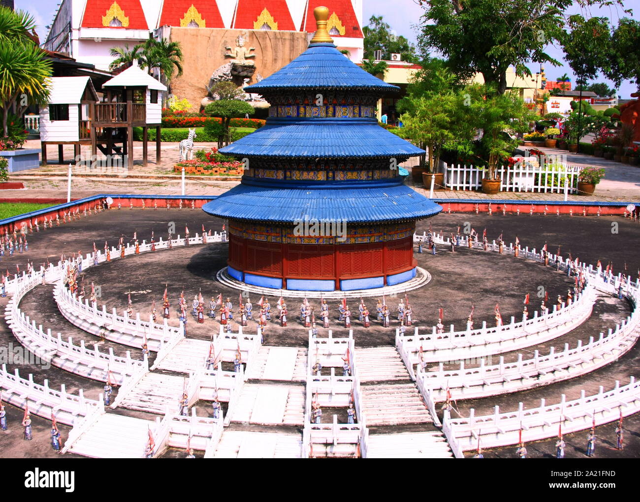 The Model of Mini Tien Tan Temple. Photo Taken from Mini Siam. Pattaya ...