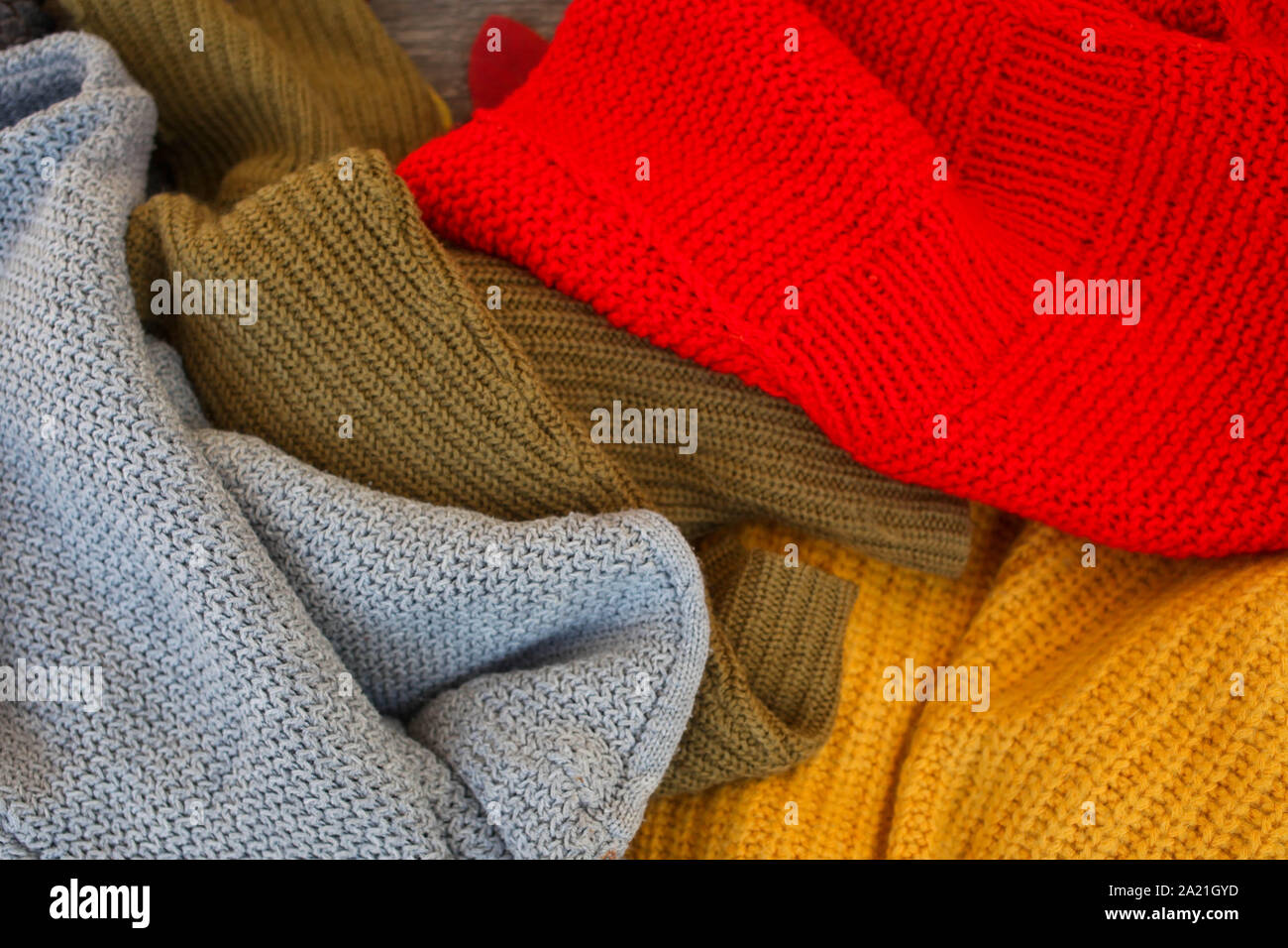 Collection woolen clothes hi-res stock photography and images - Alamy