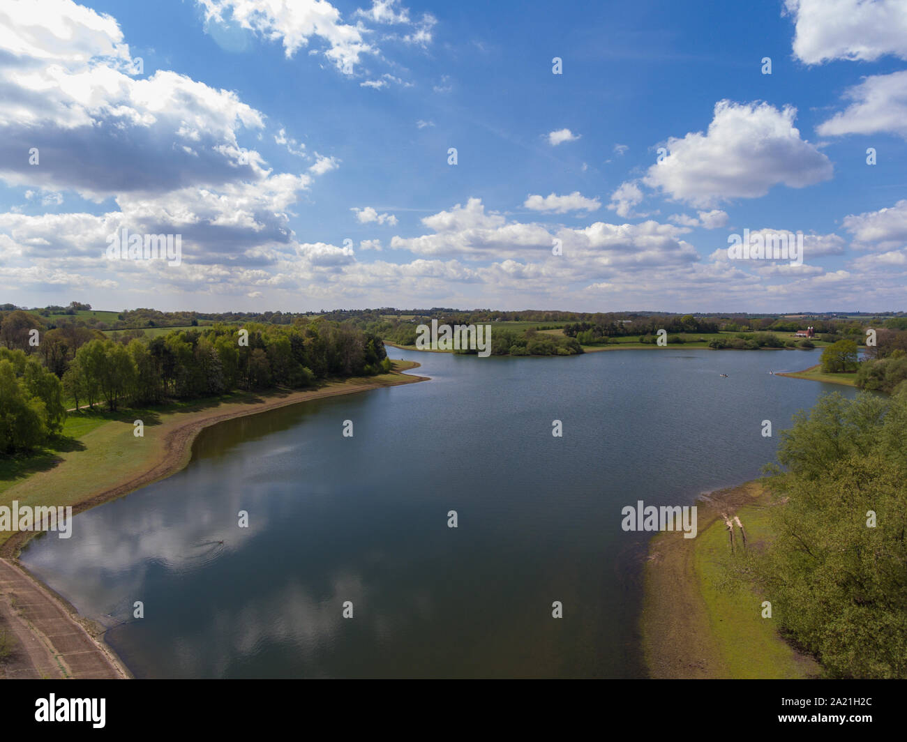 Aerial view of Bewl water reservoir Stock Photo - Alamy
