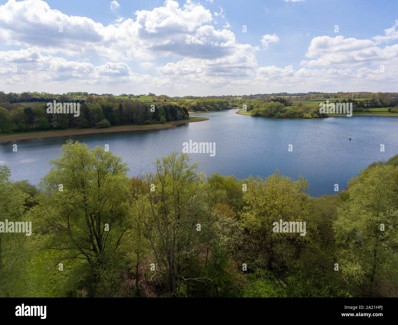 Aerial view of Bewl water reservoir Stock Photo - Alamy
