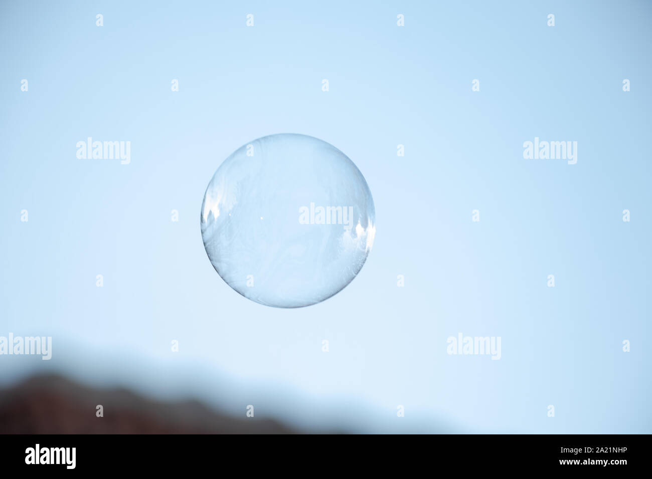 Soap balloons floating in the air Stock Photo - Alamy