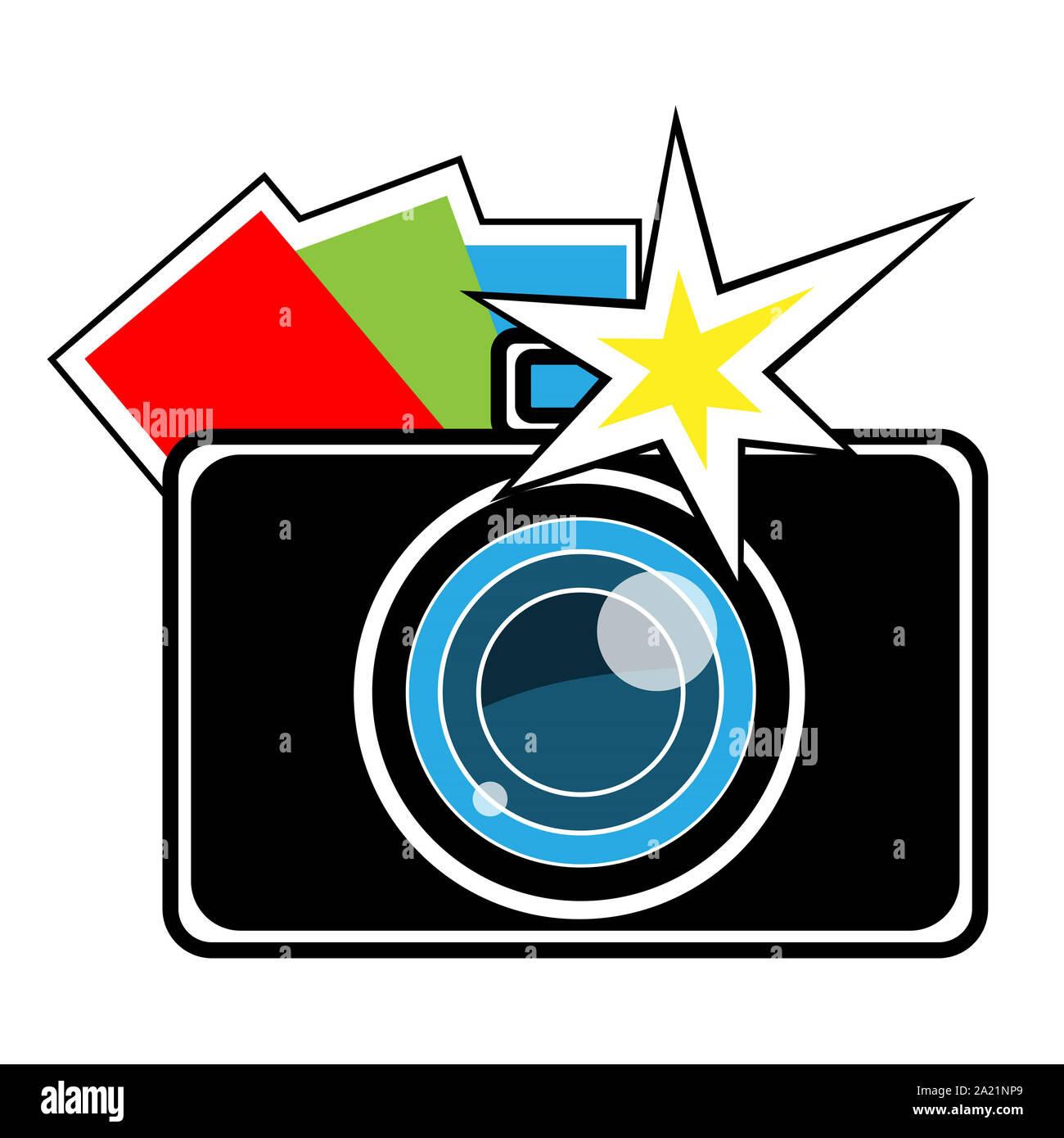 Illustration Abstract Camera Logo on a White Background Stock Photo - Alamy