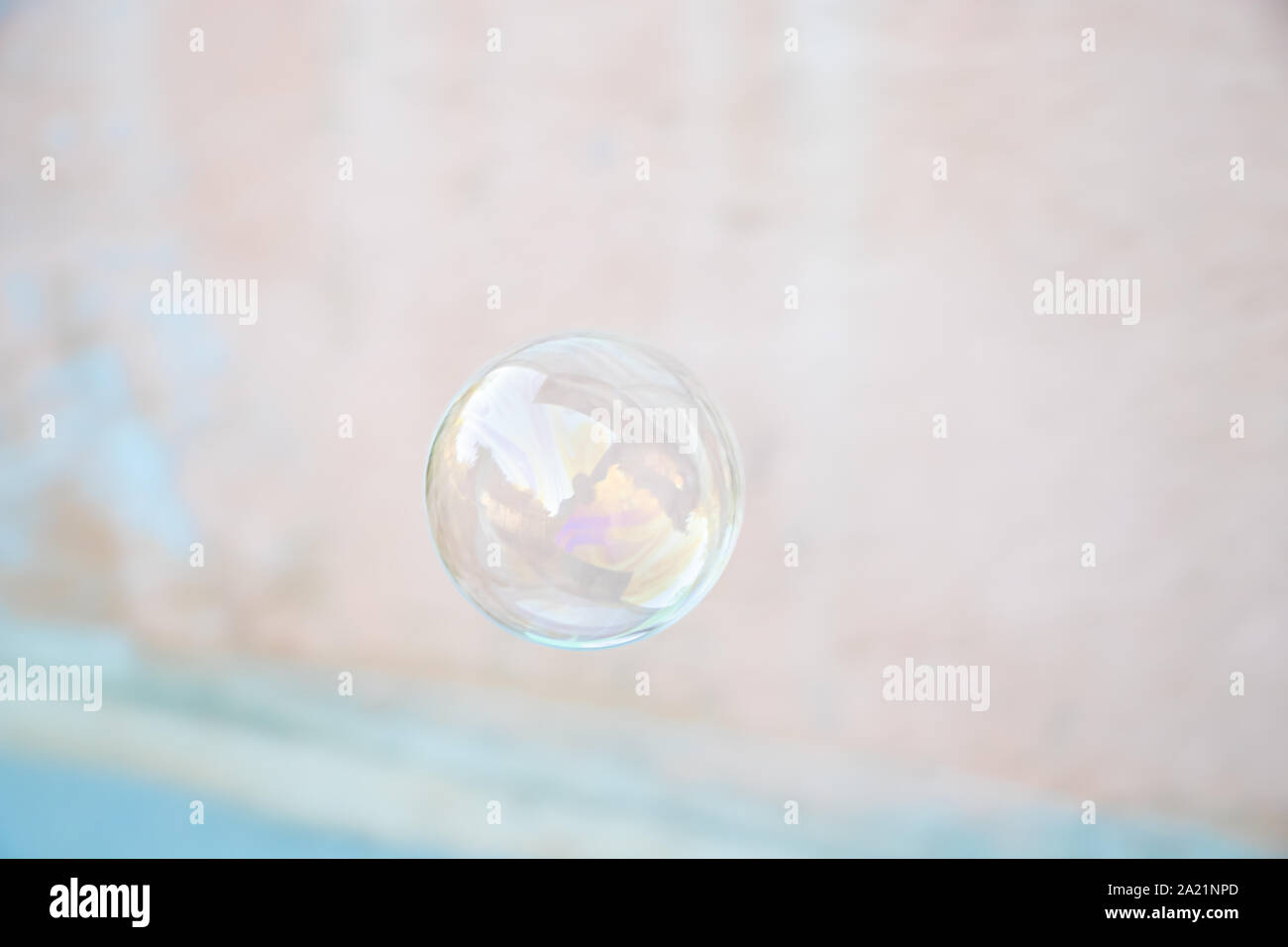 Soap balloons floating in the air Stock Photo - Alamy