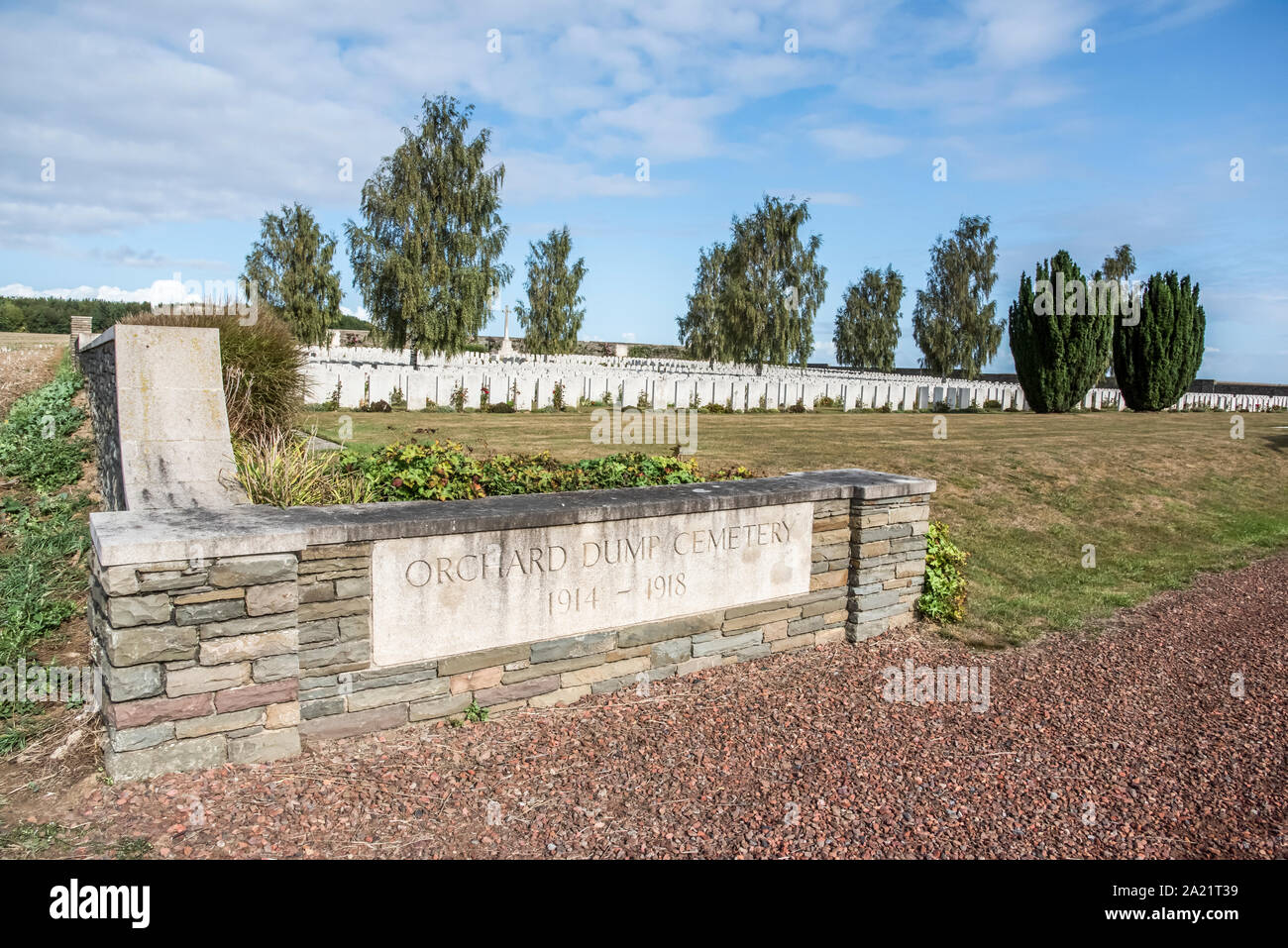 The Cwgc Orchard Dump Cemetery With Casualties Mostly From The Battle