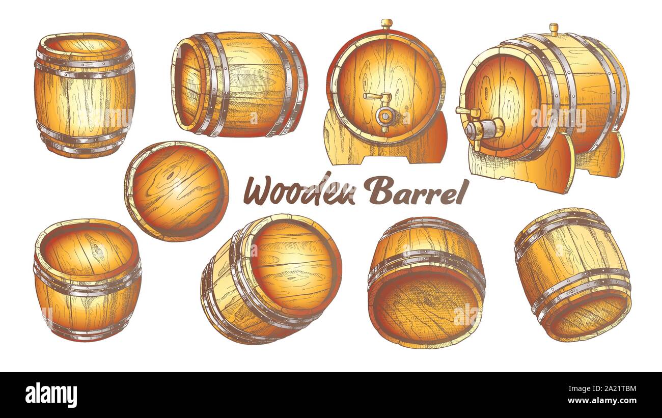 Rum wooden barrel color Stock Vector Images - Alamy