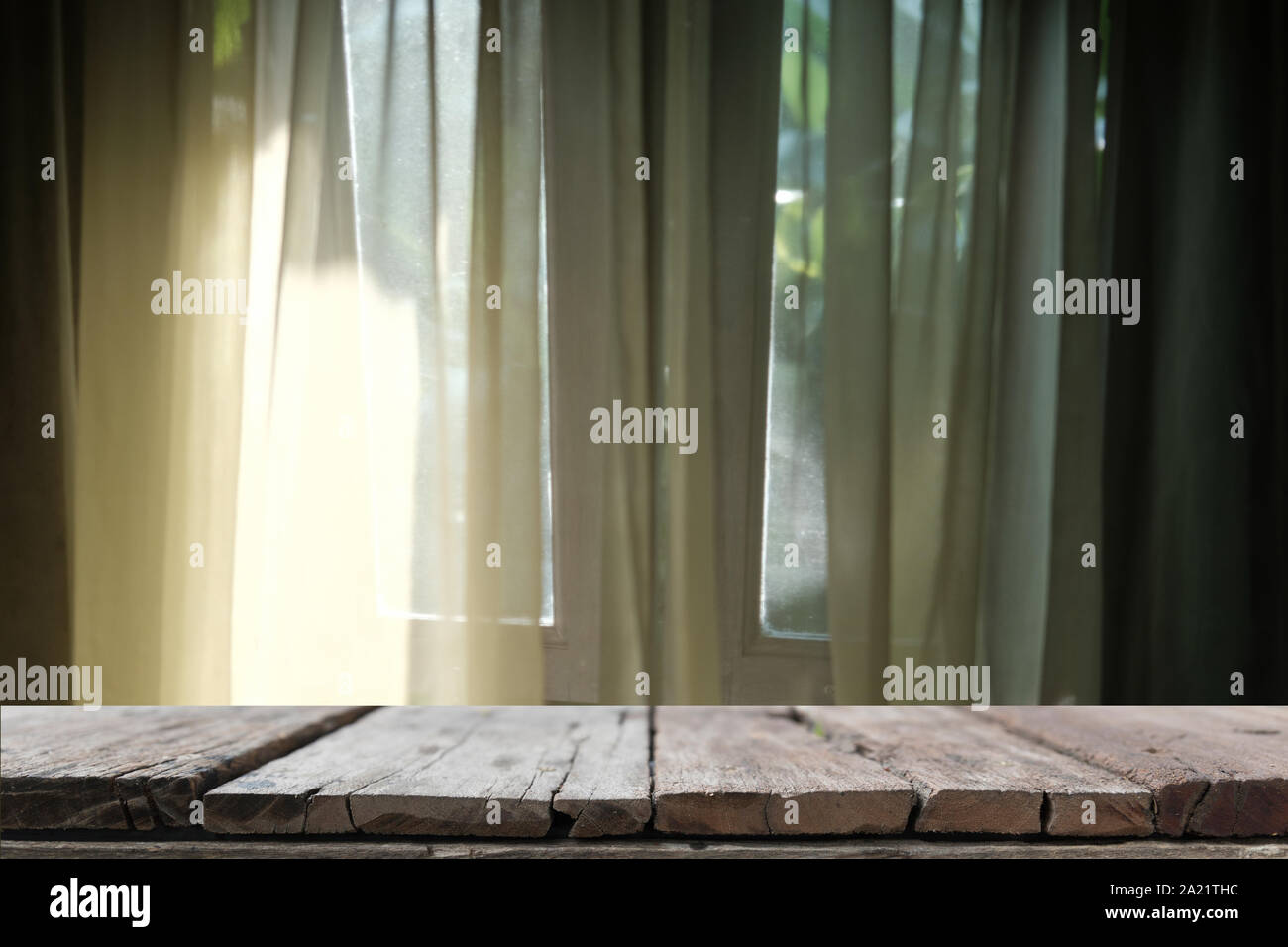 light on yellow see through sheer window curtain at home. transparent ...