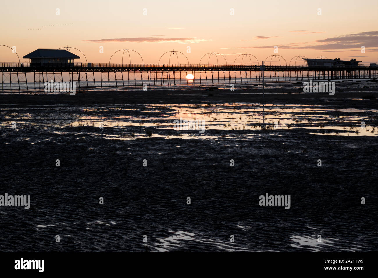 View of the Grade II Listed Pier in Southport - standing for over 150 ...