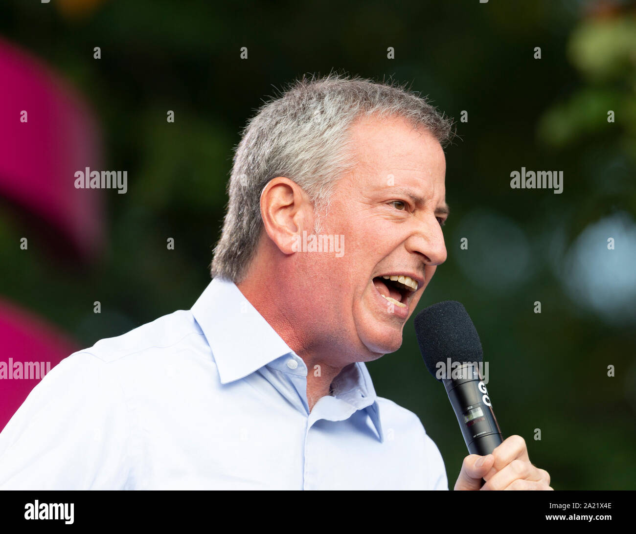 New York, United States. 28th Sep, 2019. New York mayor Bill de Blasio ...
