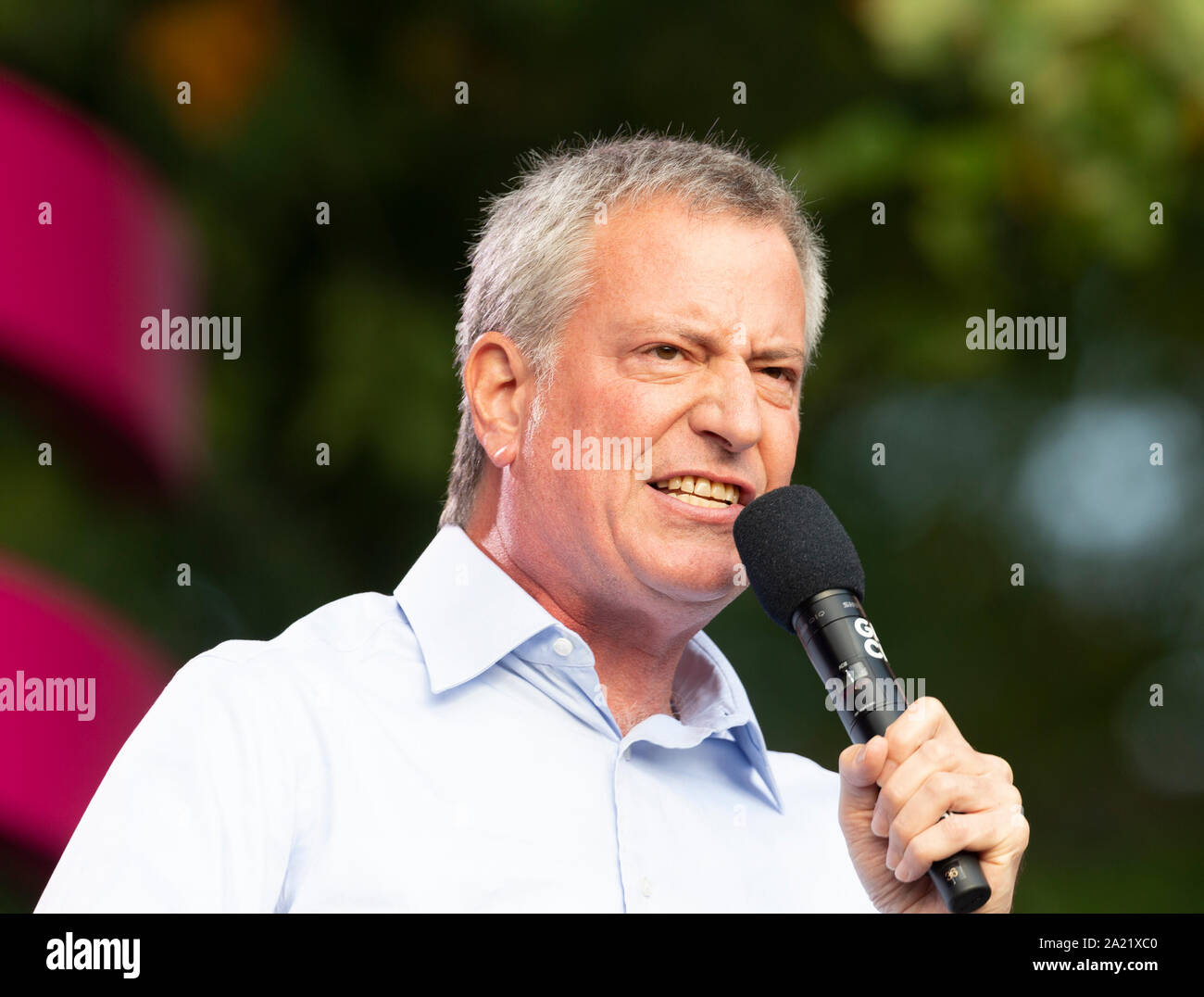 New York, United States. 28th Sep, 2019. New York mayor Bill de Blasio ...