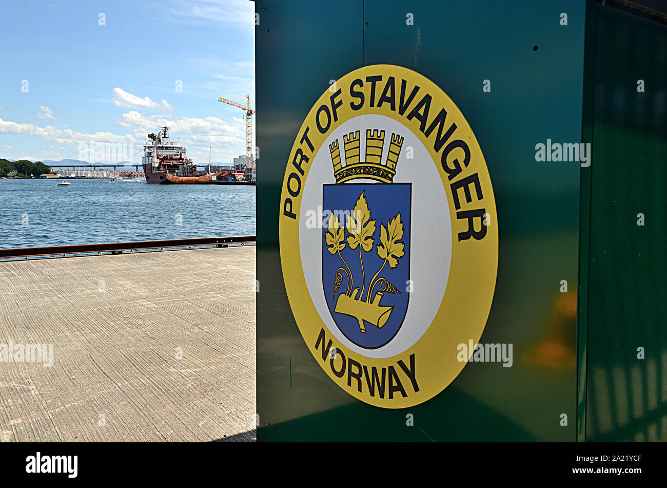 Port of Stavanger Sign Stock Photo - Alamy