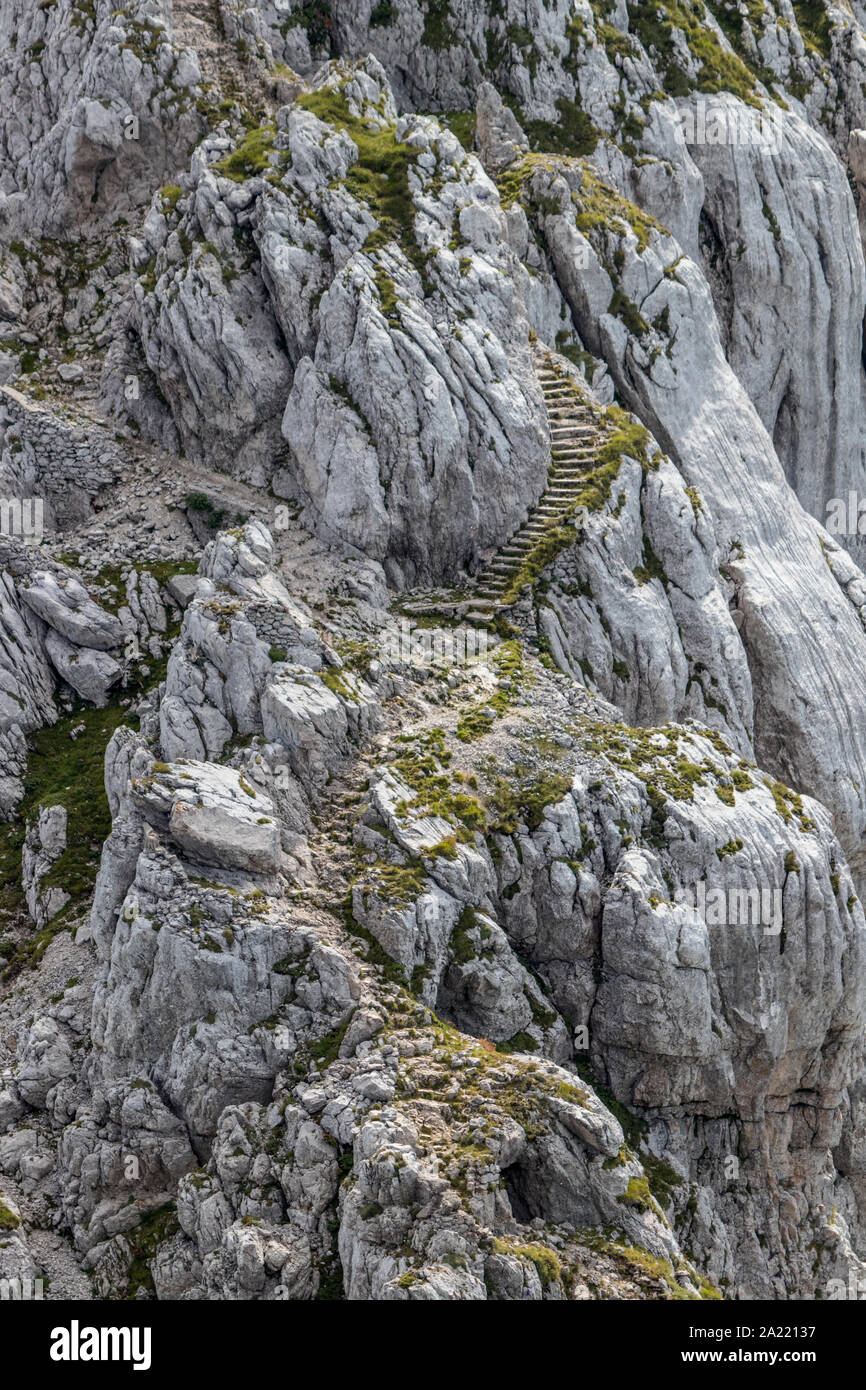 Stone stairs carved in rock, mountains Stock Photo - Alamy
