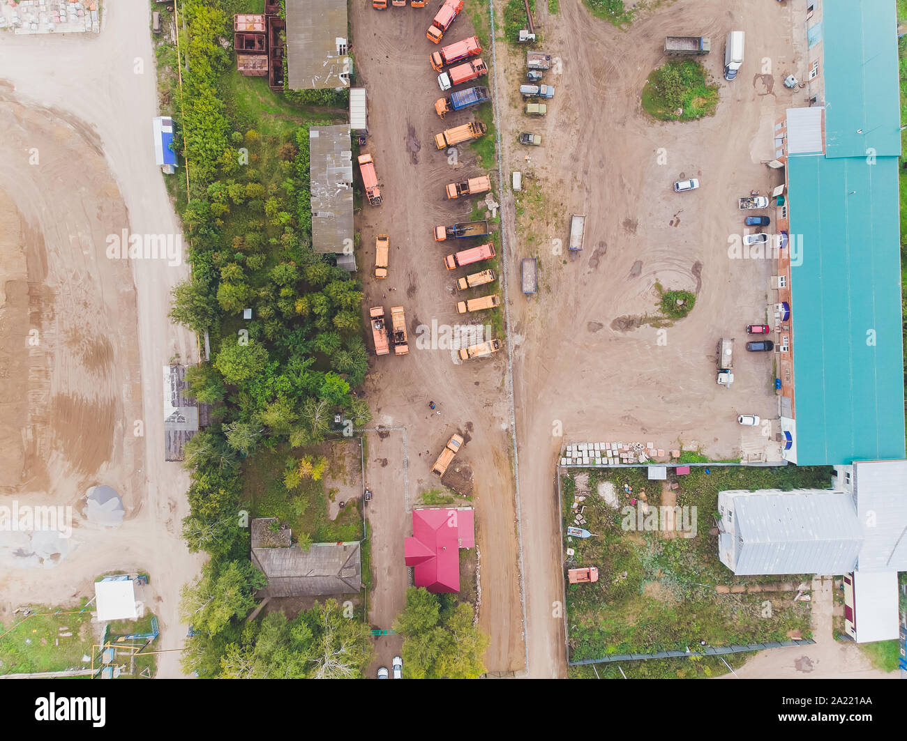 Recycling truck picking up bin - Horizontal garbage press Stock Photo ...