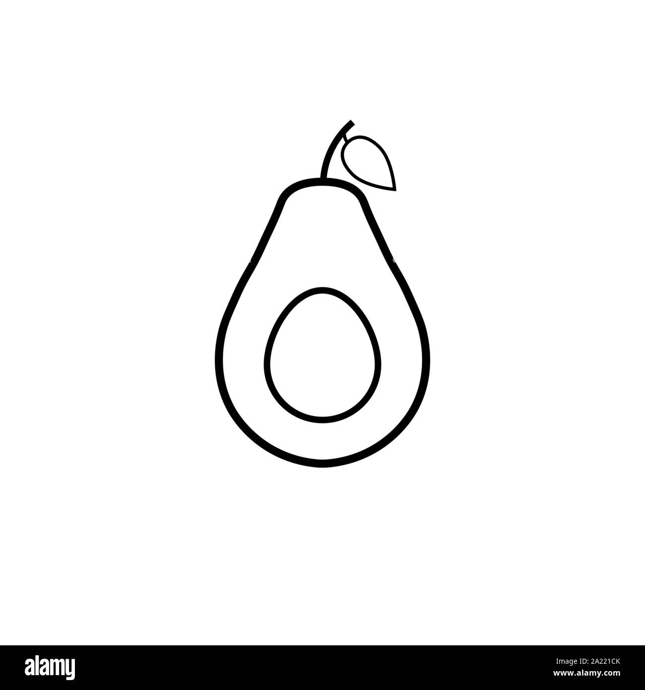 Avocado icon symbol line style. Vector eps10 Stock Vector Image & Art ...