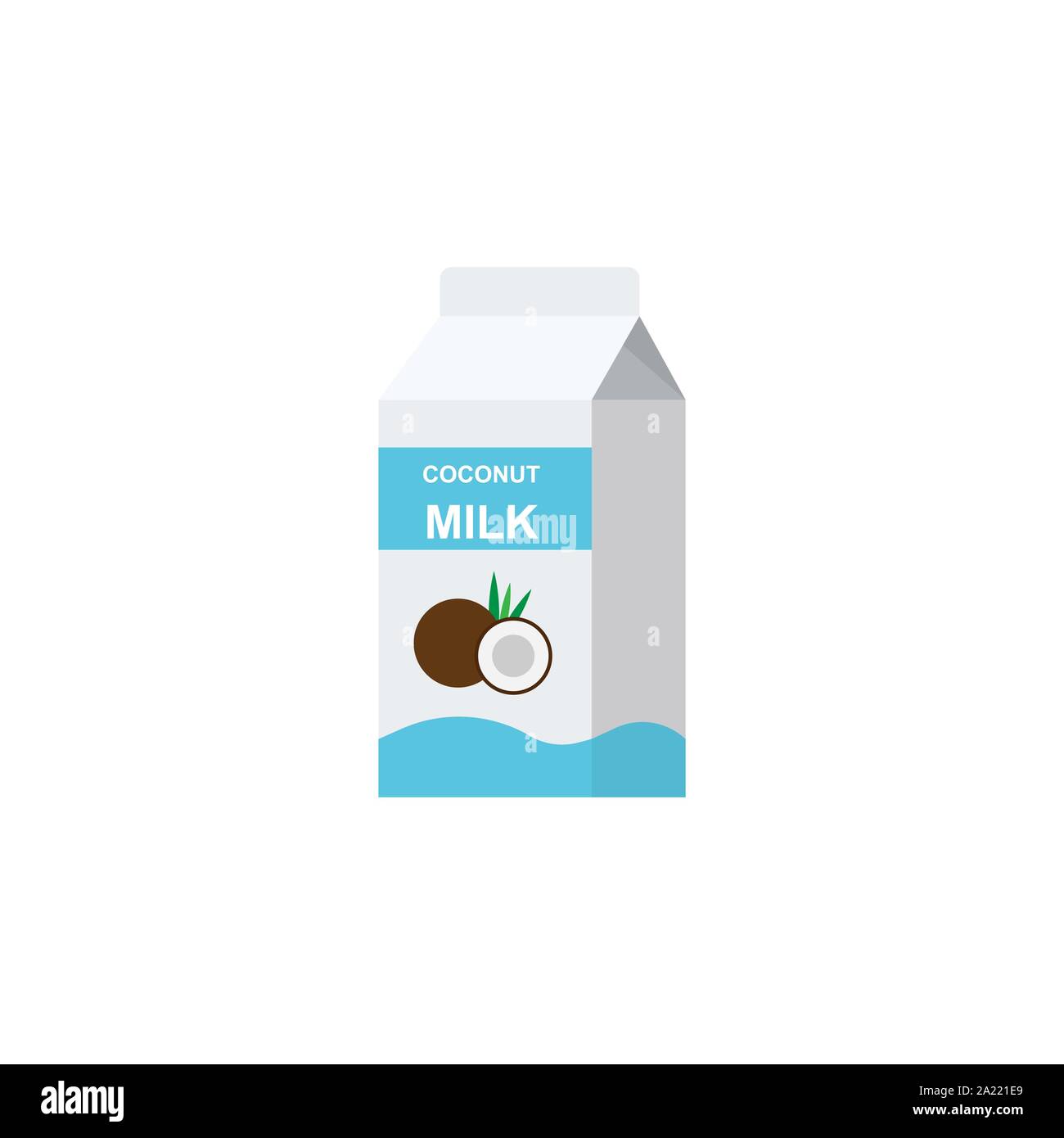 Coconut milk pack flat style. Vector eps10 Stock Vector Image & Art - Alamy