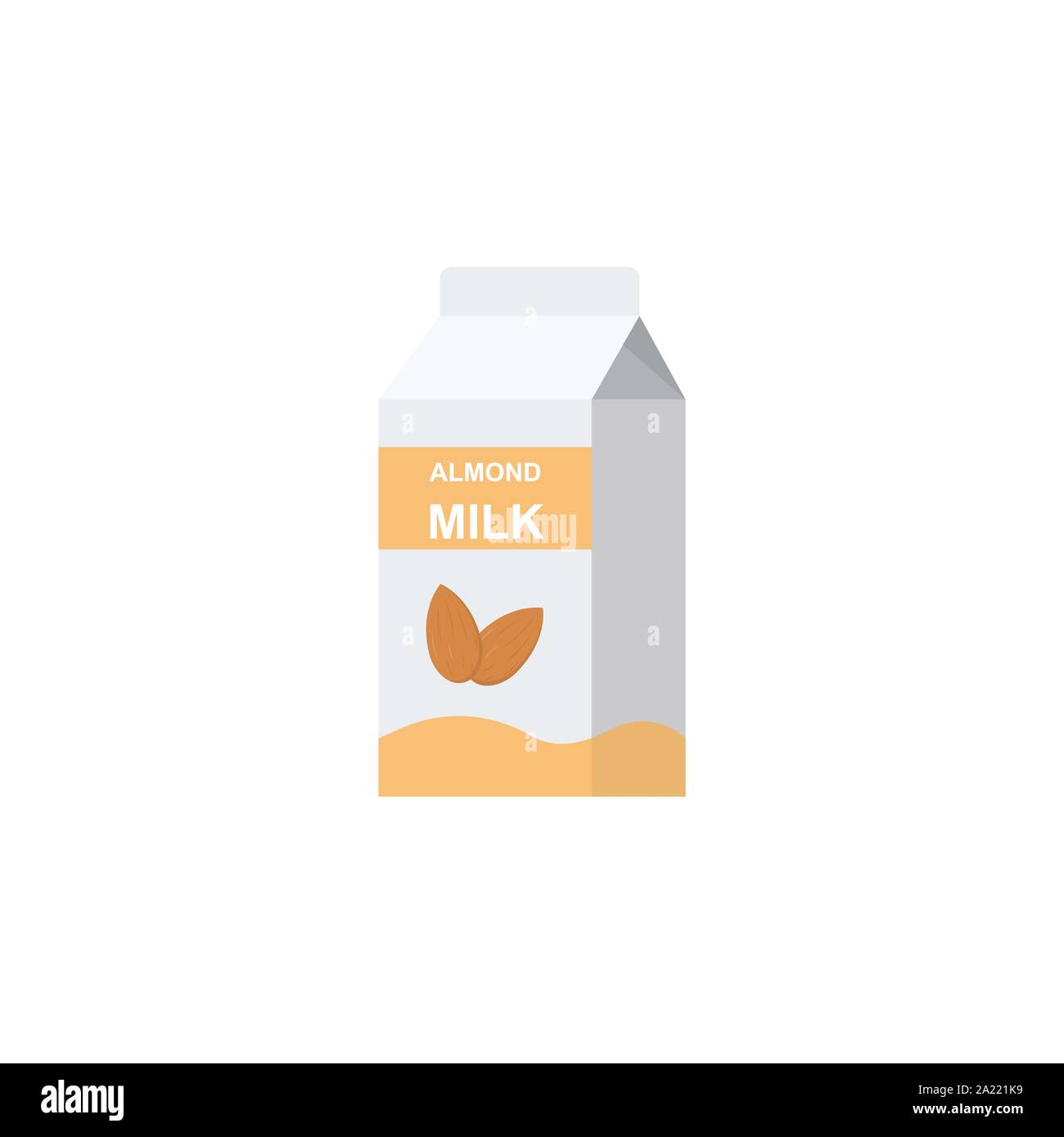 Almond milk pack flat style. Vector eps10 Stock Vector Image & Art - Alamy