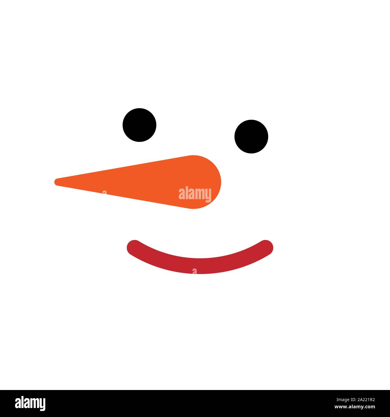 Snowman smile face icon flat style. Vector Stock Vector Image & Art - Alamy